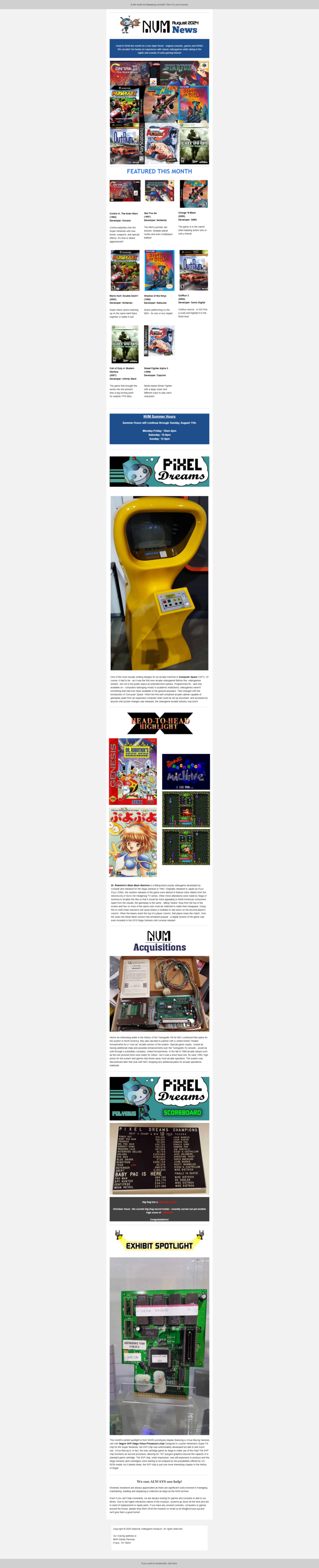 August 2024 Newsletter – National Videogame Museum